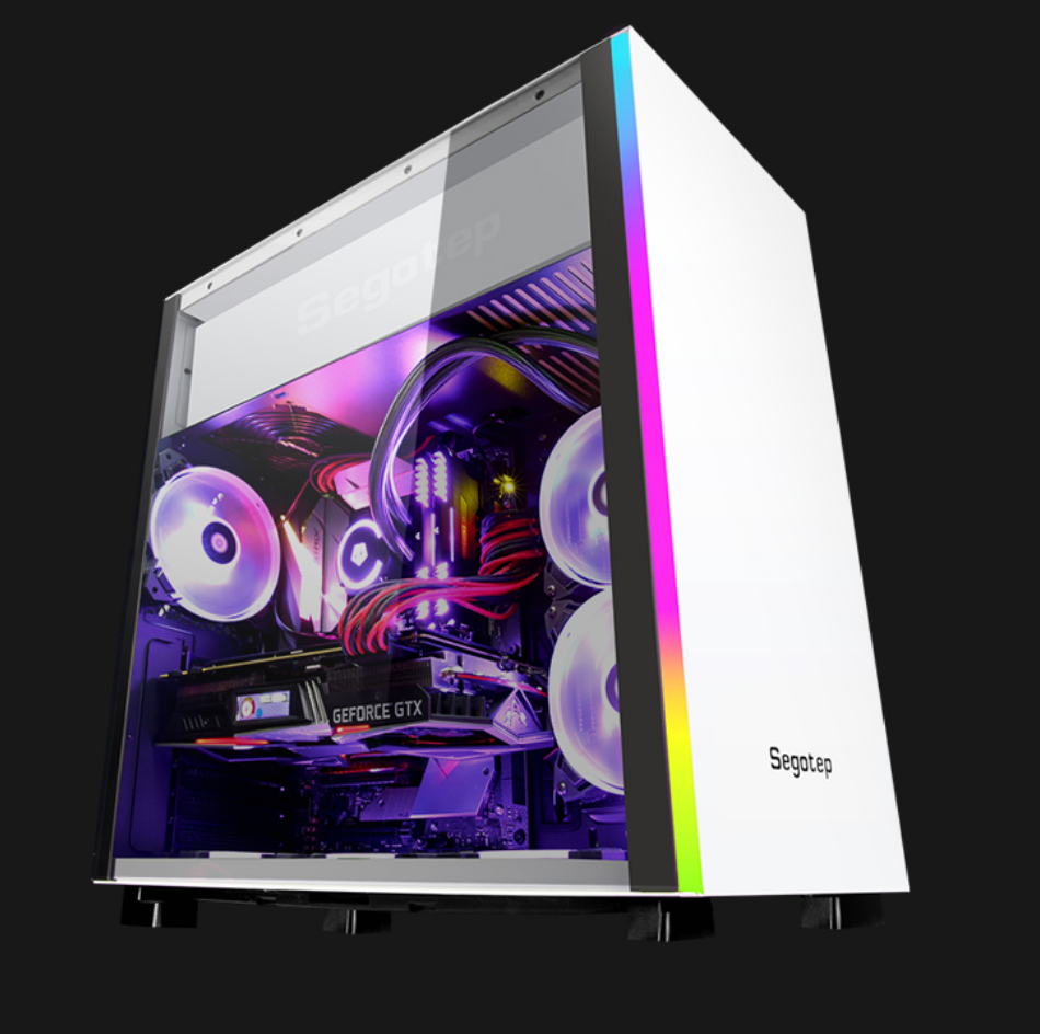 Segotep Fancy F1 Computer Gaming Case with Tempered Glass Side Window ...
